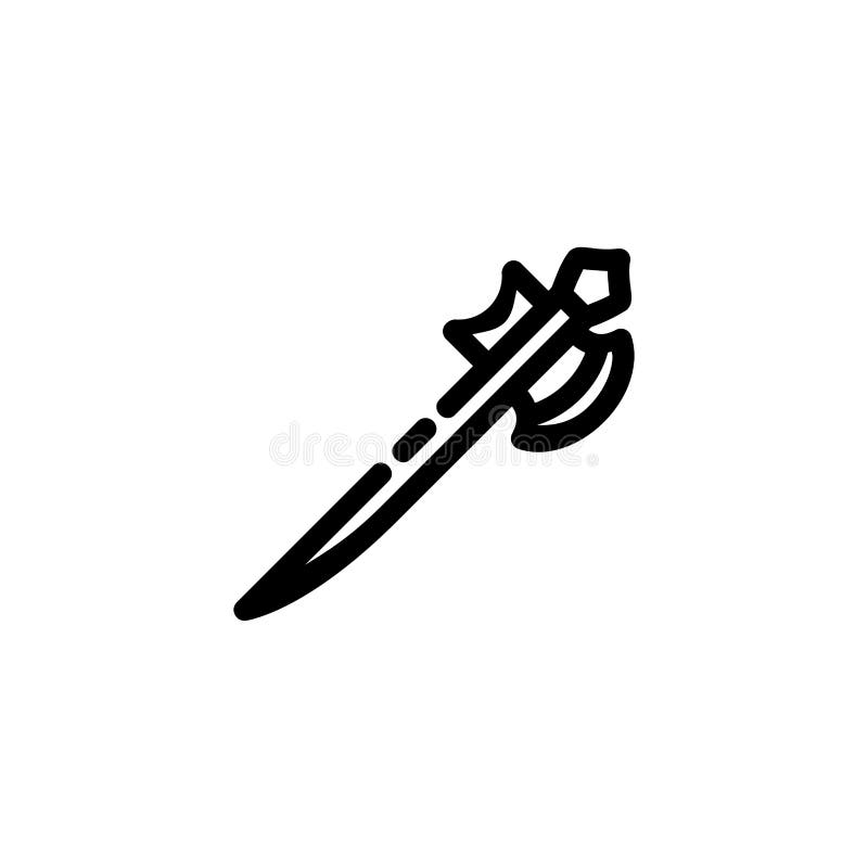 Halberd Weapon Monoline Symbol Icon Logo for Graphic Design, UI UX ...