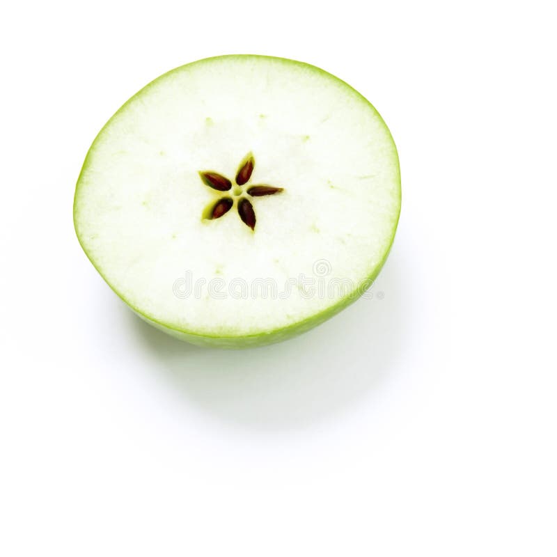 Halbierter Apfel stockfoto. Bild von fällig, nahrung - 25647960