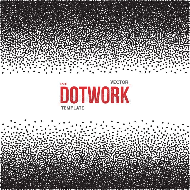 Halbton-Dotwork-Art-einfarbiger Steigungs-Vektor-Hintergrund Vektor ...