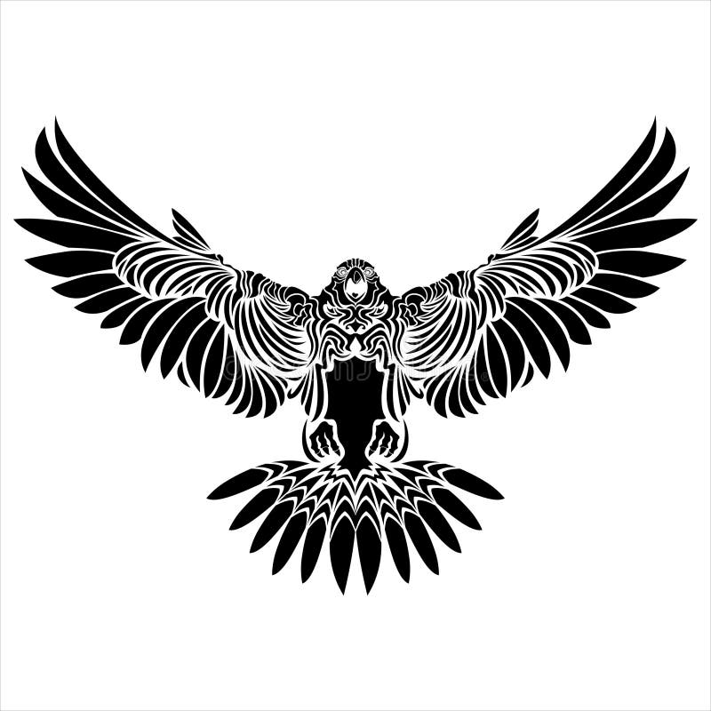 Halcón stock de ilustración. Ilustración de pluma, negro - 93008699