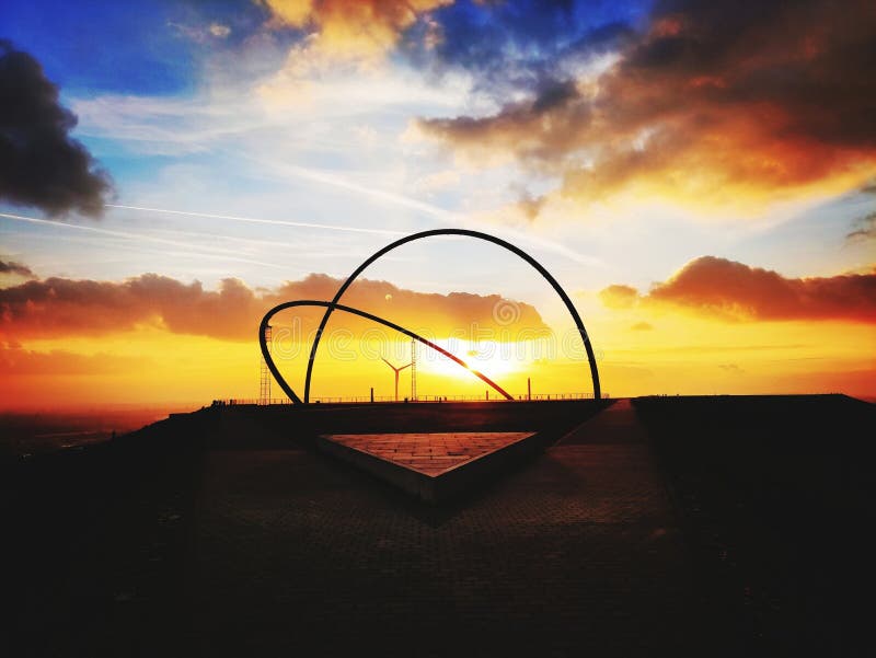 Halde Hoheward Herten Sunset Stock Photo - Image of halde, hoheward ...