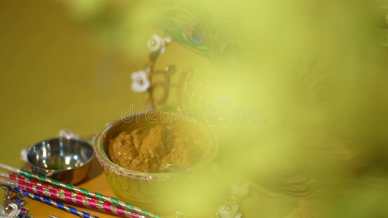 Haldi Backdrop on an Indian Wedding at the Time of Haldi Ceremony Stock ...