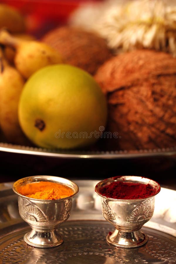 Haldi and kumkum stock photo. Image of flavor, religious - 19923704