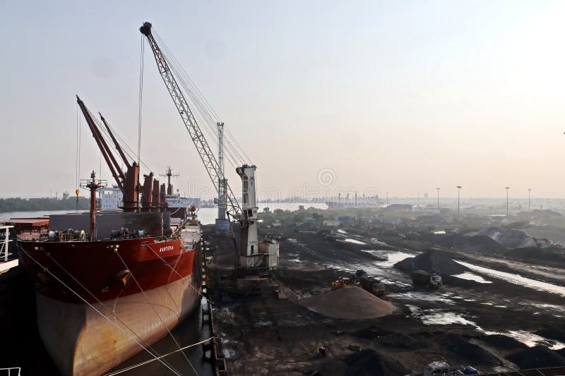 Haldia, India, October, 27, 2020. Cargo Terminal for Unloading Bulk ...
