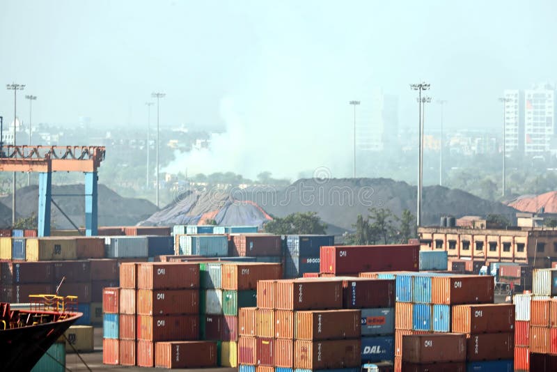 Haldia, India, October, 27, 2020. Cargo Terminal for Unloading Bulk ...