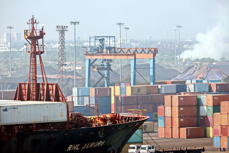 Haldia, India, October, 27, 2020. Cargo Terminal for Unloading Bulk ...