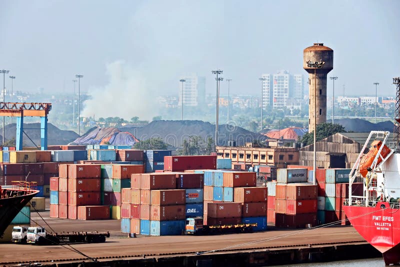 Haldia, India, October, 27, 2020. Cargo Terminal for Unloading Bulk ...
