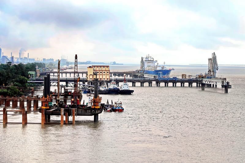 Haldia, India, October, 27, 2020. Cargo Terminal for Unloading Bulk ...