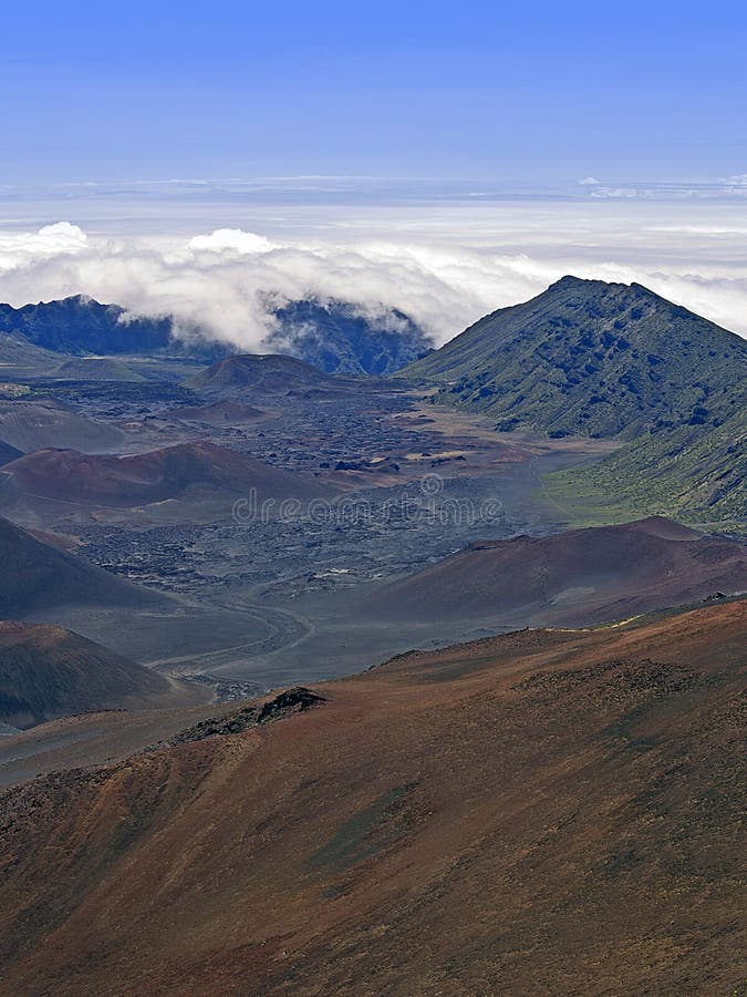 Haleakala Volcano Summit stock photo. Image of crater - 14427946