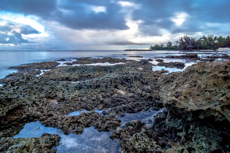 Haleiwa Beach Park on Oahu Hawaii in Summer Stock Photo - Image of rock ...