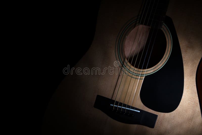 Half Acoustic Classical Guitar Stock Image - Image of wooden, tune ...
