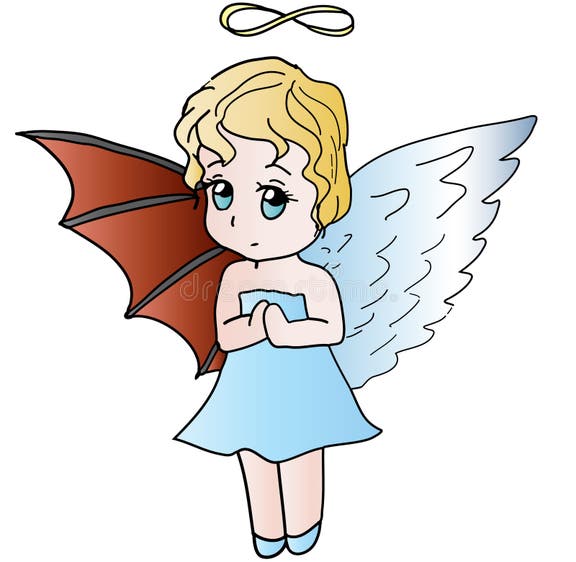 Half Angel Half Demon Stock Illustrations – 13 Half Angel Half Demon ...