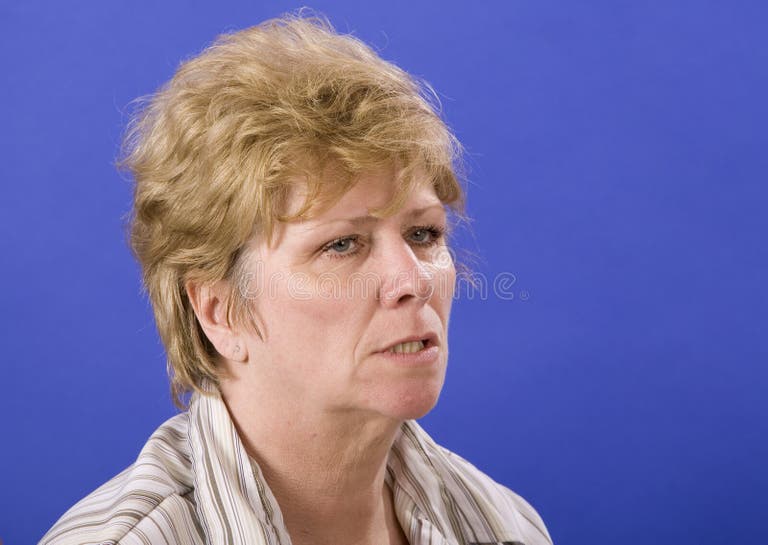 Half angry woman stock image. Image of unhappy, girl, expressive - 4897337