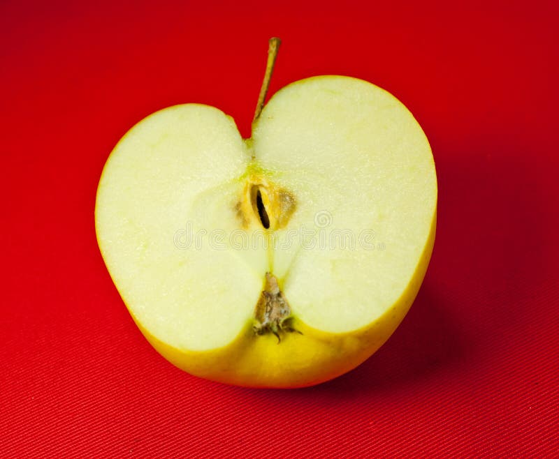 Half apple stock image. Image of health, snack, object - 12823539