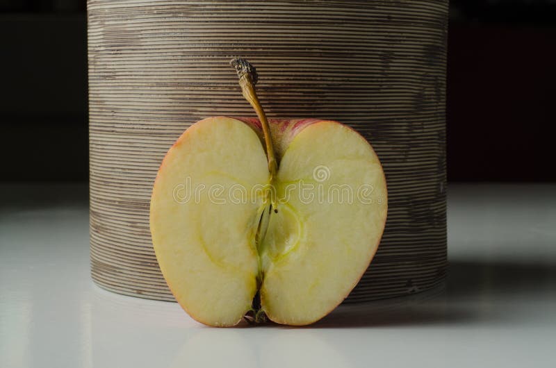 Half Apple stock image. Image of apple, fruit, macro - 209198875