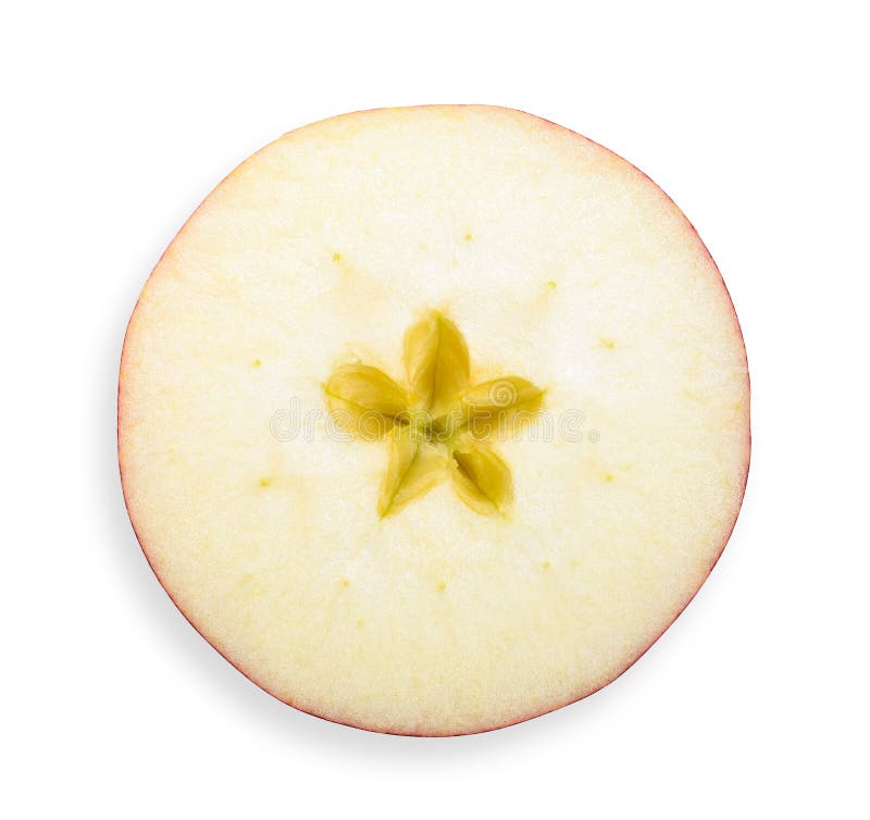 Half Apple Isolated on White Clipping Path Stock Image - Image of fresh ...