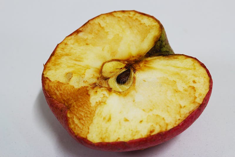 Half an Apple that is Withered Stock Photo - Image of sear, decay ...