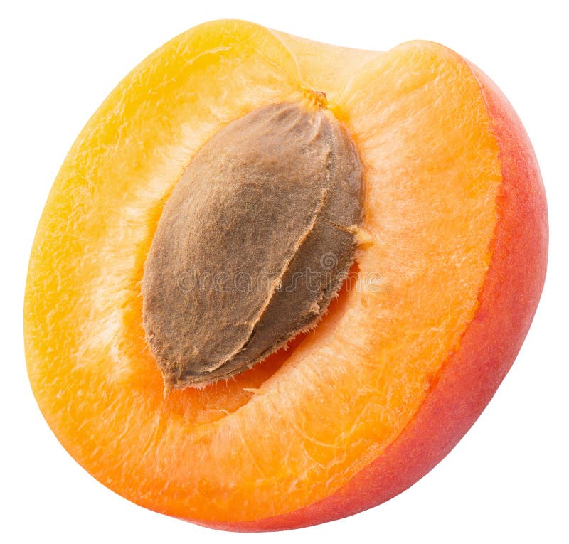 In One Half of the Apricot Crawling Malicious Worm Stock Photo - Image ...