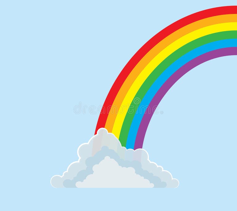 Half-Arc Rainbow stock vector. Illustration of simple - 54004867