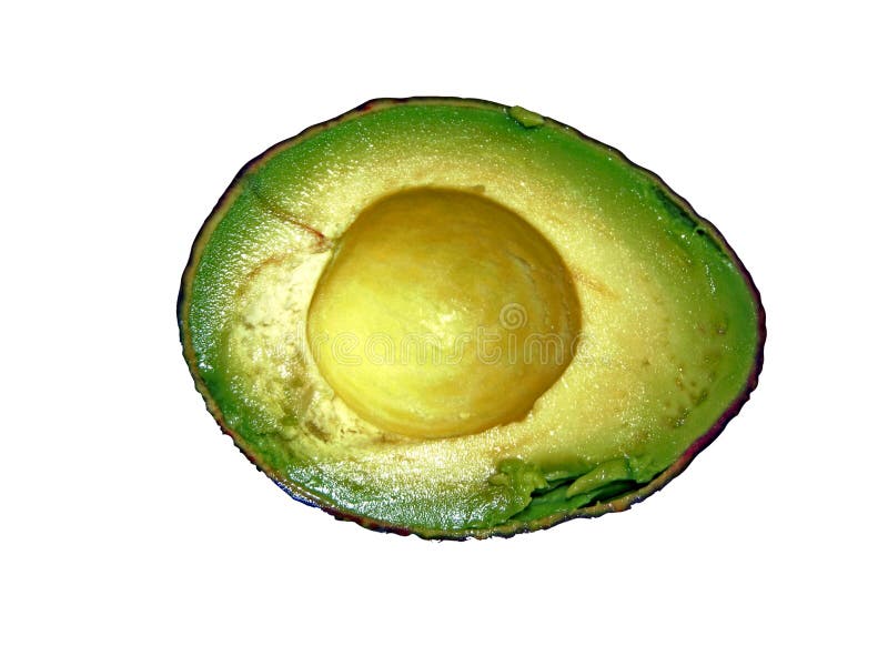 Half an Avocado Isolated on White Stock Photo - Image of fruits, white ...