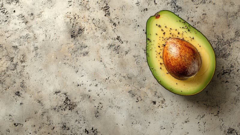 Half an Avocado on Light Background Stock Photo - Image of composition ...