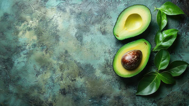 Half an Avocado on Light Background Stock Image - Image of light ...