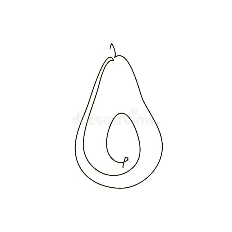 Avocado Line Drawing Stock Illustrations – 3,040 Avocado Line Drawing ...