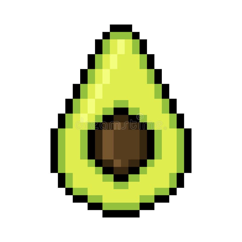 Half avocado pixel art stock illustration. Illustration of vegetable ... Half avocado pixel art stock illustration. Illustration of vegetable ...