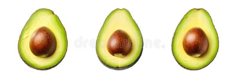 Half Avocado. Slice of Avocado Set Stock Image - Image of vegan ...
