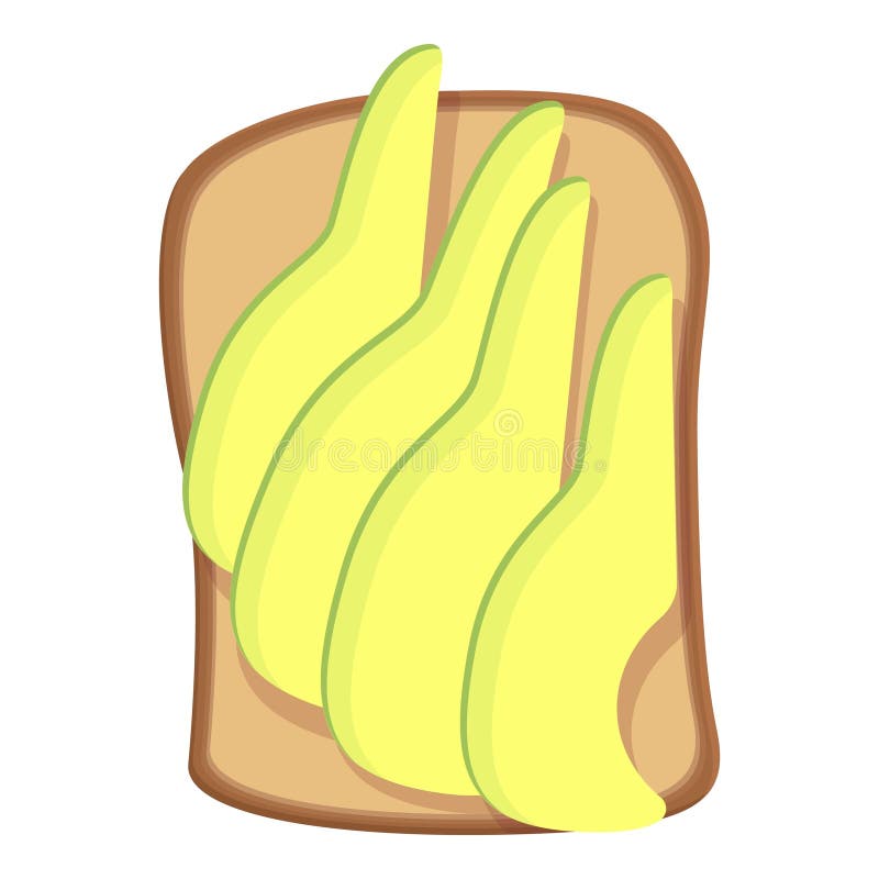 Half Avocado Toast Icon Cartoon Vector Bread Food Stock Vector Illustration Of Cereal Bread