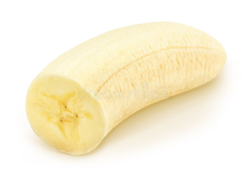 Half of banana on a white. stock photo. Image of path - 122723380