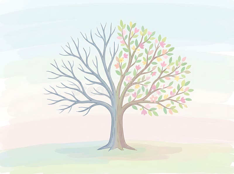 754 Half Winter Spring Tree Clipart Stock Photos - Free & Royalty-Free ...