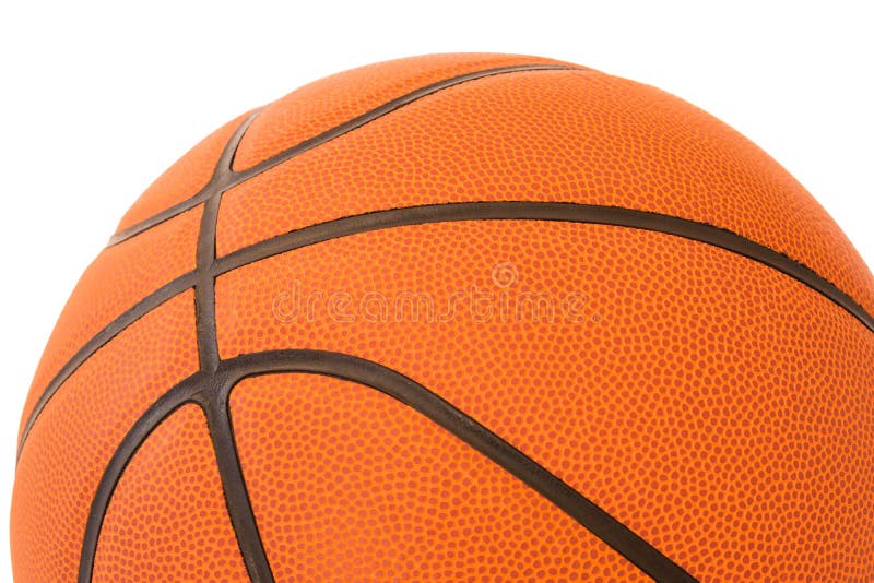 Half of Basketball Isolated on a White Background Stock Photo - Image ...