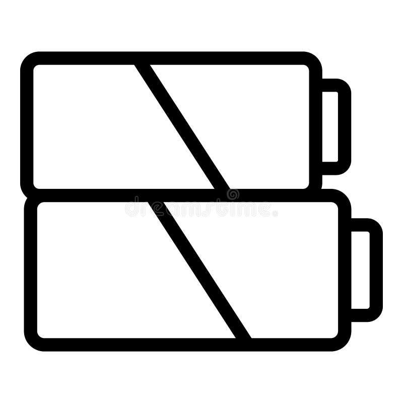 Half Battery Icon Outline Vector. Power Full Stock Vector ...