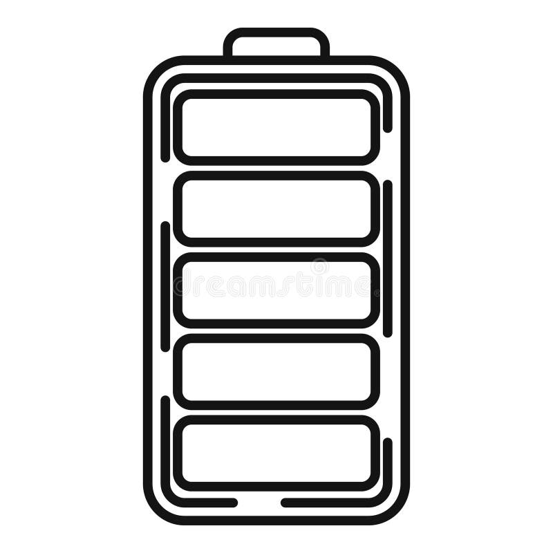 Half Battery Power Icon Outline Vector. Mobile Electric Stock Vector ...