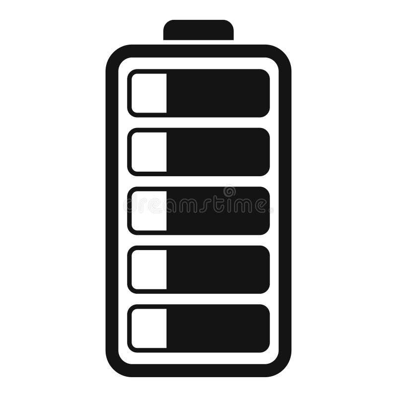 Half Battery Power Icon Simple Vector. Mobile Electric Stock ...