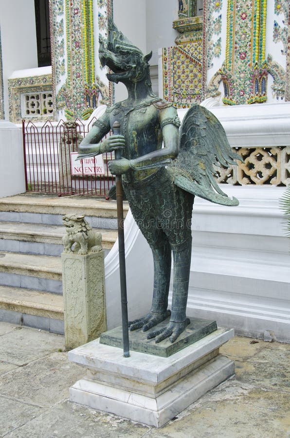Half Bird and Human Statue at Emerald Buddha Temple Stock Image - Image ...