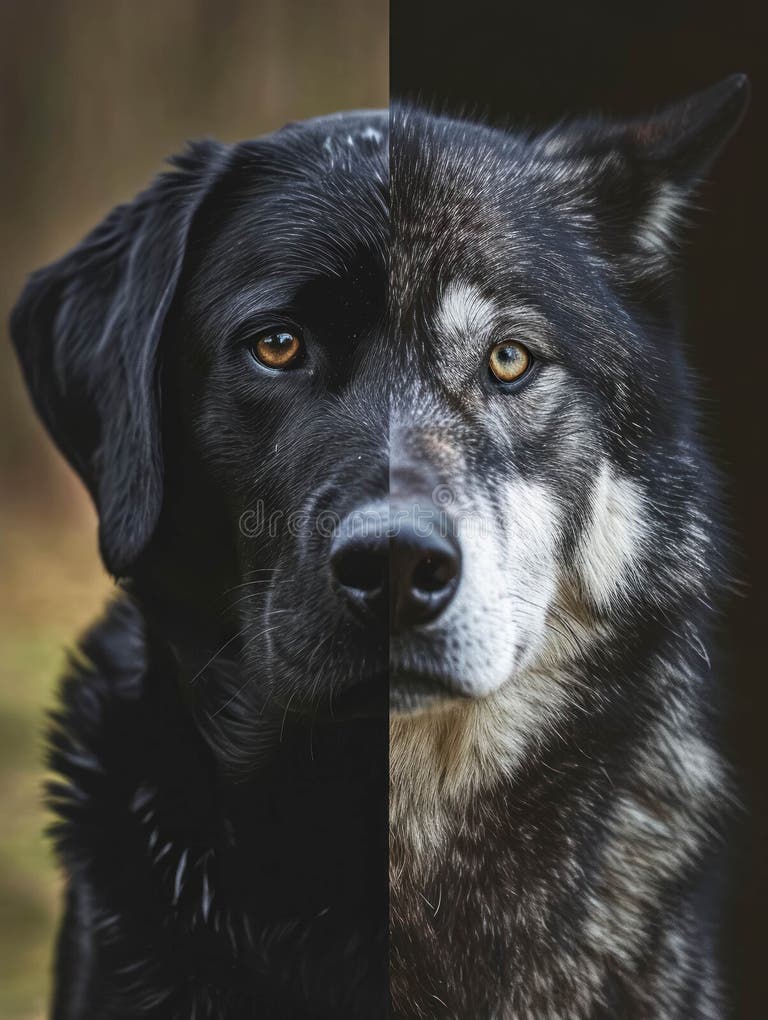 Half Wolf Face Stock Illustrations – 39 Half Wolf Face Stock ...