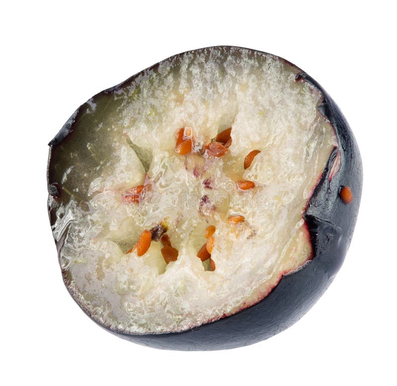 Half of Blueberry Isolated on a White Background Stock Image - Image of ...