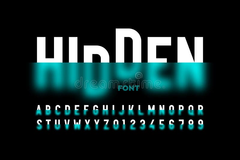Half blurred font design stock vector. Illustration of latin - 230882934