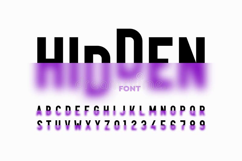 Half blurred font design stock vector. Illustration of effect - 230882967