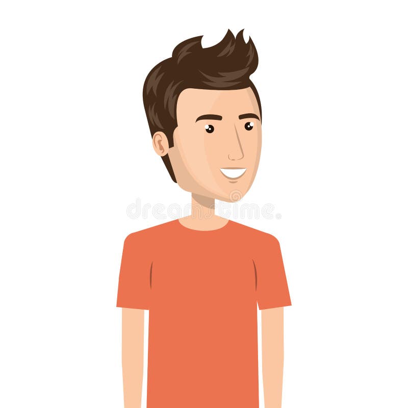 Beautiful Young Man Half Face Stock Illustrations – 105 Beautiful Young ...