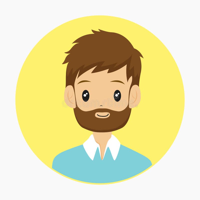 Half Body Father Avatar Vector Stock Vector - Illustration of hair ...