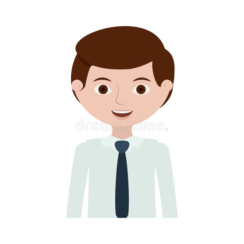Half Body Man With Formal Shirt Stock Vector - Illustration of ...