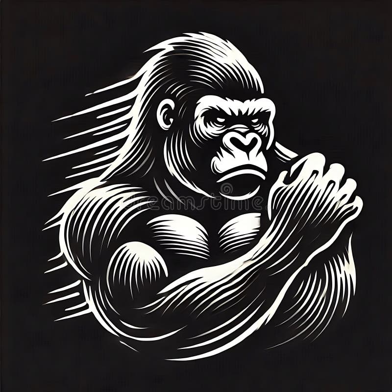 Half Body Monkey Mascot Vector Illustration Stock Illustration ...