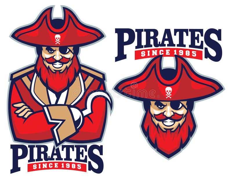 Half body pirate mascot stock vector. Illustration of school - 36104925
