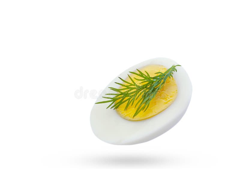 Half Boiled Egg, Dill Isolated Breakfast Organic Stock Photo - Image of ...