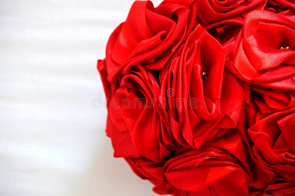 Half Bouquet of Red Artificial Roses Stock Image - Image of happiness ...