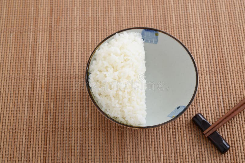 Half a bowl of rice. stock photo. Image of diet, restaurant - 143220734