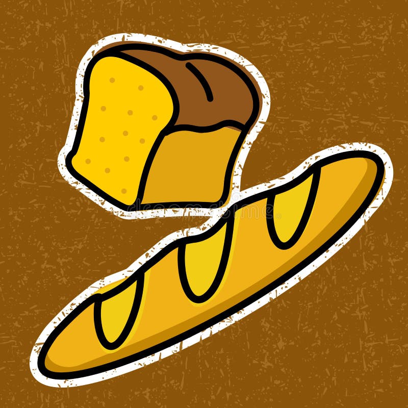 Half A Loaf, Round Wheat, A Croissant, A Bagel.Bread Set Collection ...